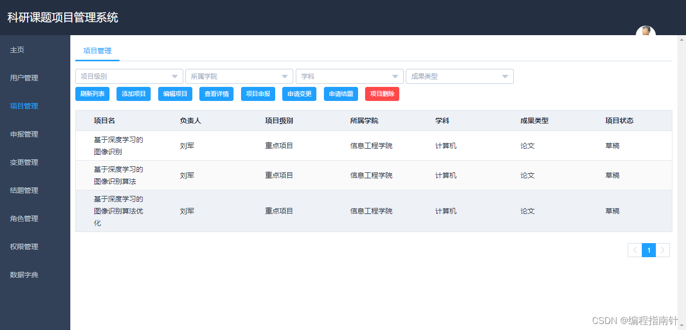 毕业设计|基于springbootvue的科研课题项目管理系统基于vuespringboot的科研绩效管理系统的设计与实现 Csdn博客
