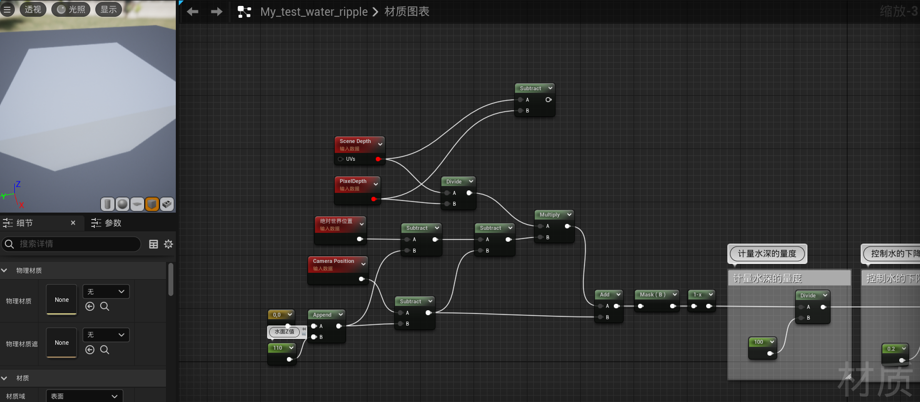 UE5——材质学习笔记（3）：水着色器_ue5customizable water master-CSDN博客