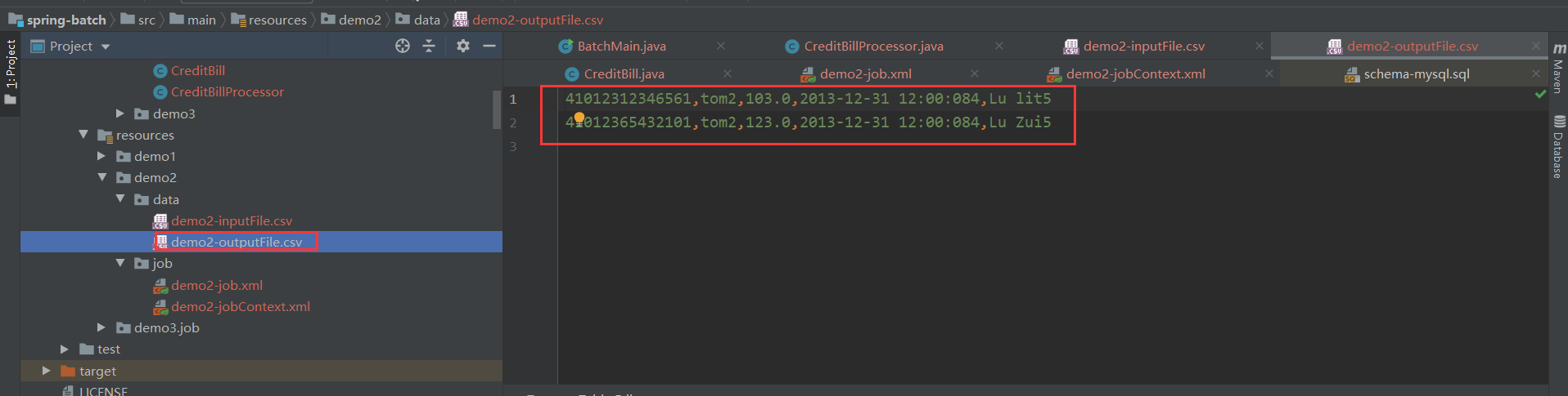 Spring Batch之配置DB Job Repository 项目举例(三)_jobrepository-CSDN博客
