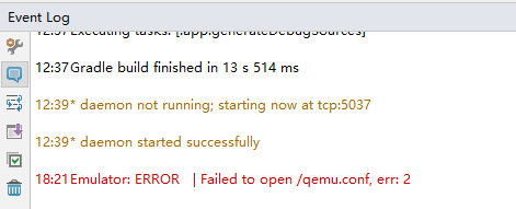 【Android Studio】Emulator: ERROR | Failed to open /qemu.conf, err: 2-CSDN博客