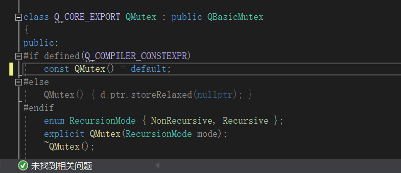 qmutex.h文件默认构造函数里constexpr类型报错解决_默认化的默认构造函数不能是 constexpr,因为对应的隐式声明的默认构造函数不会是-CSDN博客