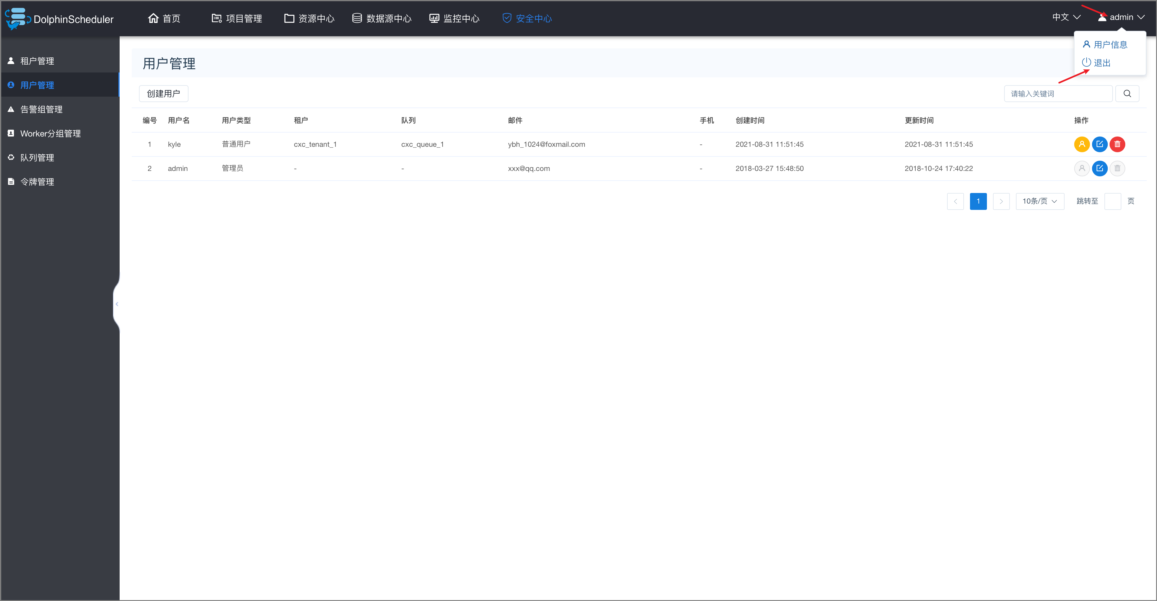 DolphinScheduler 常用的操作_dolphinscheduler默认密码-CSDN博客