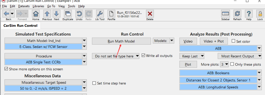 Carsim中汽车AEB简单测试_aebtestbench csdn-CSDN博客