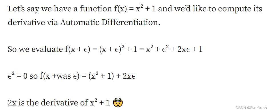 Automatic Differentiationdual Numbers Csdn博客 
