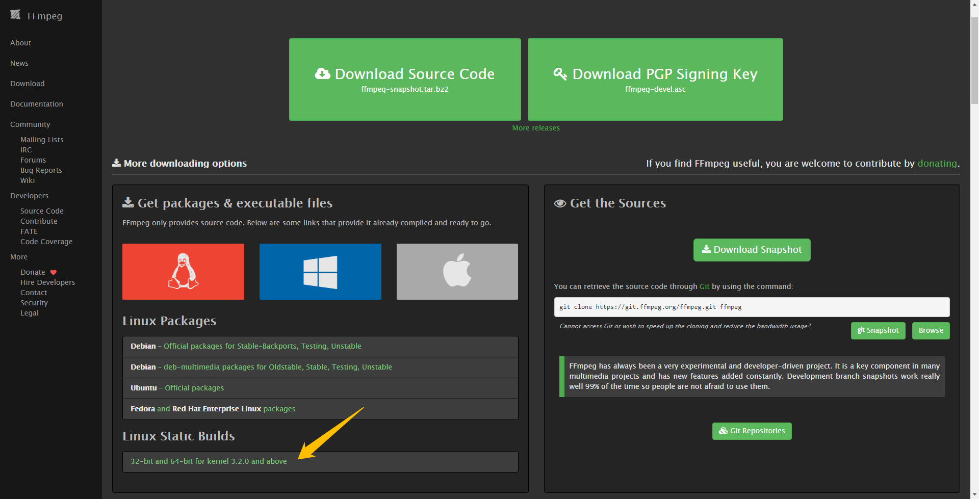 【极简】ubuntu / linux 直接下载使用 FFmpeg 步骤（带 x265）_ffmpeg ubuntu下载-CSDN博客