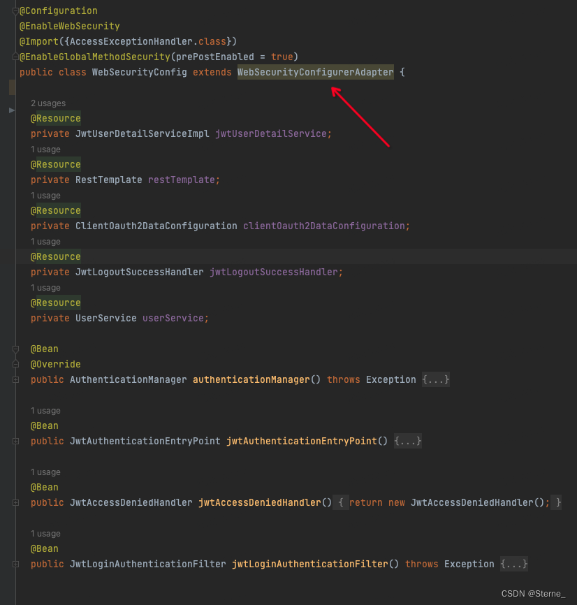 “WebSecurityConfigurerAdapter 已经过时了”解决方案_websecurityconfigureradapter 过期-CSDN博客