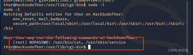 hacksudo靶机之（cgi-bin）破壳漏洞弹shell、GTFOBins提权、SQL注入_cgi-bin漏洞-CSDN博客