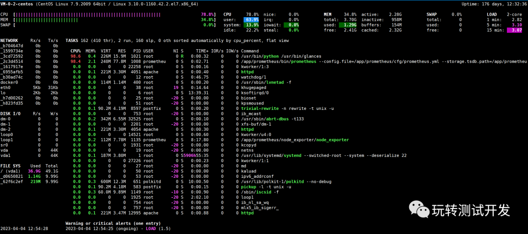 Linux服务器监控工具：glances安装和使用 Csdn博客