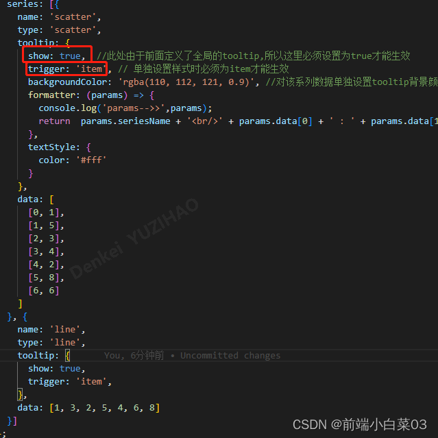 Echarts中针对不同数据点单独设置tooltip提示框不生效具体解决办法echarts Tooltip不生效 Csdn博客