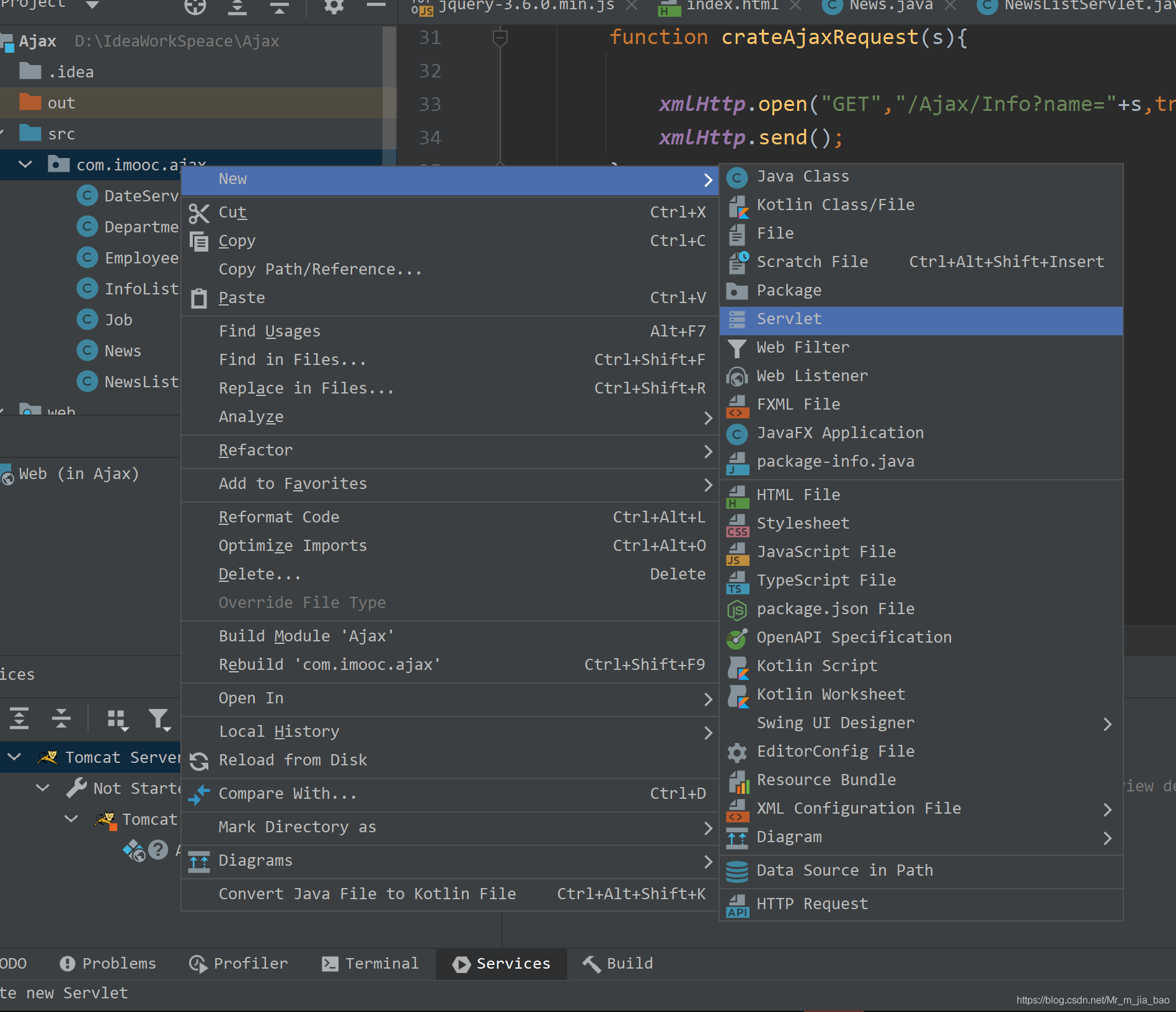 简单解决，IDEA创建Servlet（2021.3）右键没有Servlet选项。_idea右键没有servlet-CSDN博客