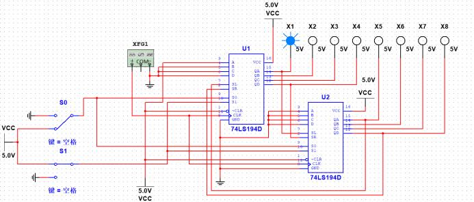 实验六、移位寄存器逻辑功能和设计_74ls194设计四位环形计数器-CSDN博客