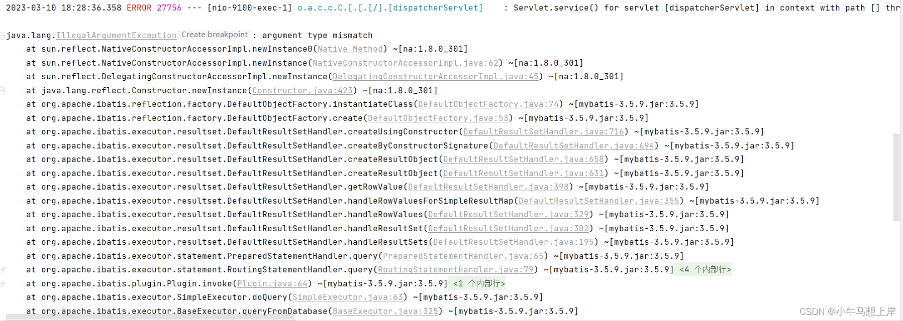 Javalangilleqalargumentexception Create Breakpoint Argument Type Mismatchjavalang