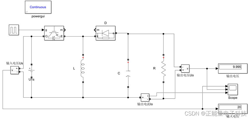 直流电路中升降压(Buck-Boost)变换电路的设计、参数选取及Matlab/Simulik仿真_直流变换电路实验-CSDN博客