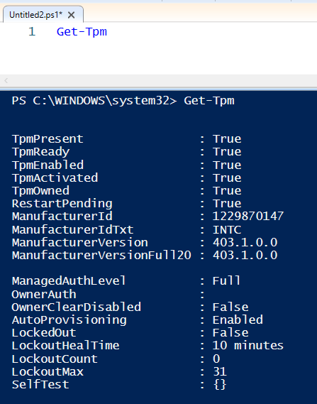 查看电脑TPM信息(Powershell)_tpm制造商信息查询-CSDN博客
