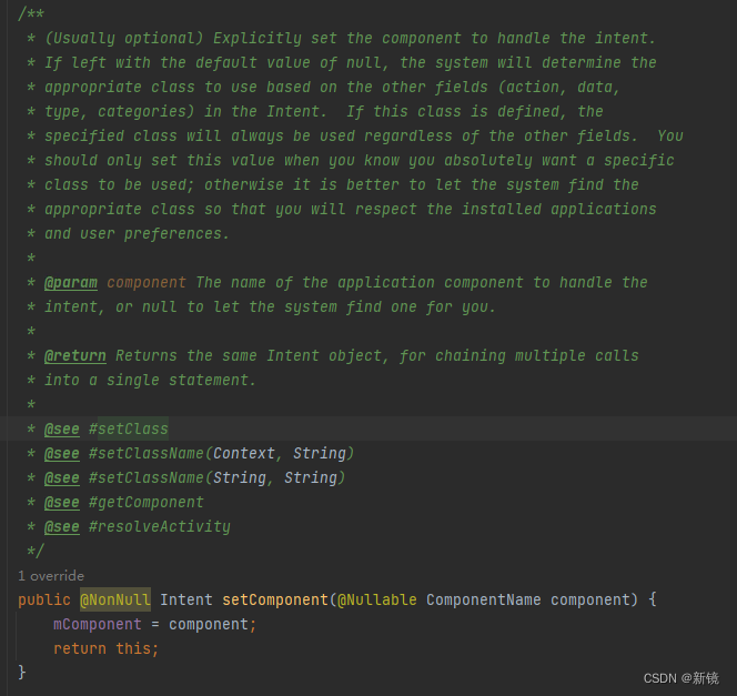 源码学习——intent.setComponent()-CSDN博客