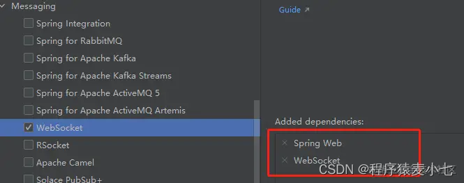 Spring Boot + WebSocket 实时监控异常_springboot vue websocket 报警消息_程序猿麦小七的博客-CSDN博客