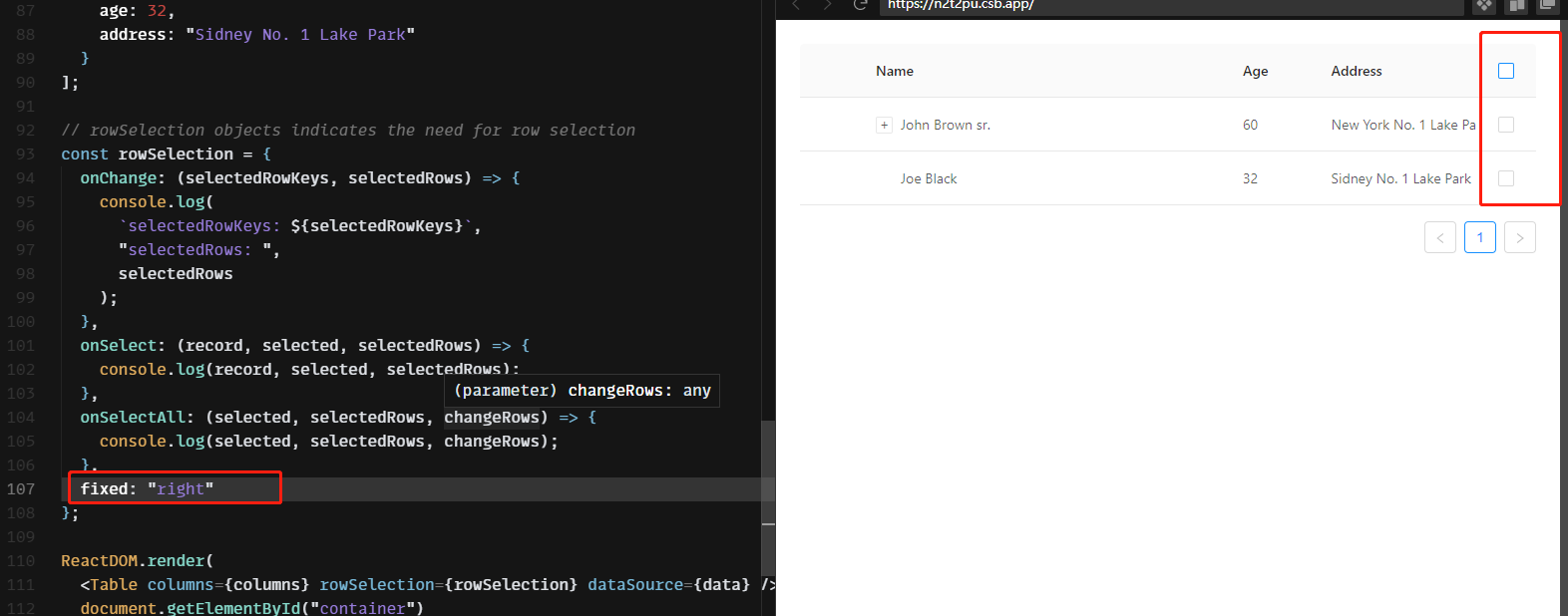antd Table 复选框固定在最右侧_rowselection表格右侧-CSDN博客