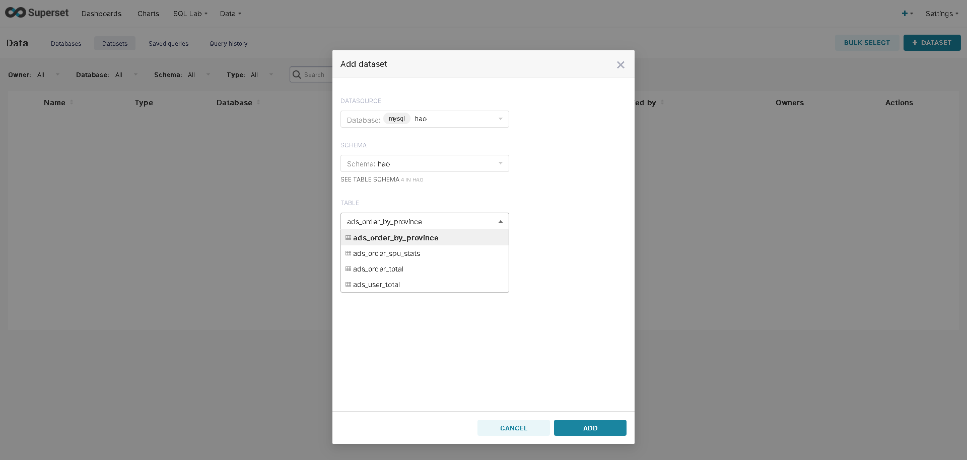 Superset 对接 MySQL 数据源_superset aurora mysql (data api)-CSDN博客