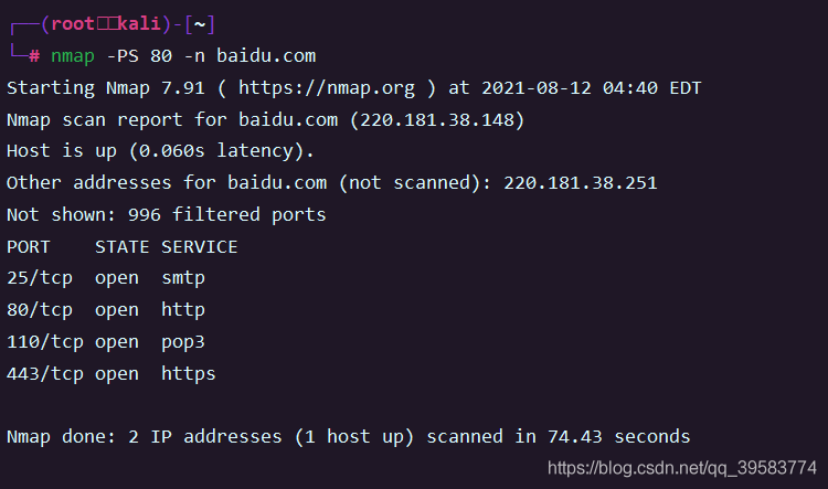 Nmap 信息收集_如何探测中间件的信息来源-CSDN博客