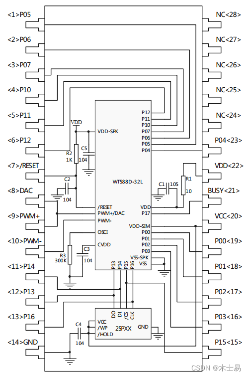 WT588D 语音芯片及模块应用电路_wt588d语音模块 csdn-CSDN博客