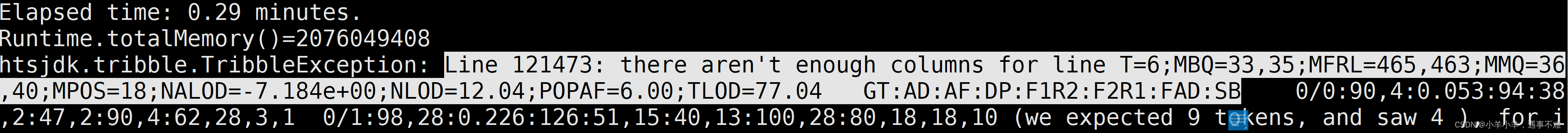 【无标题】gatk FilterMutectCalls输出结果为空，报错Error: the last column in header row should start with ...