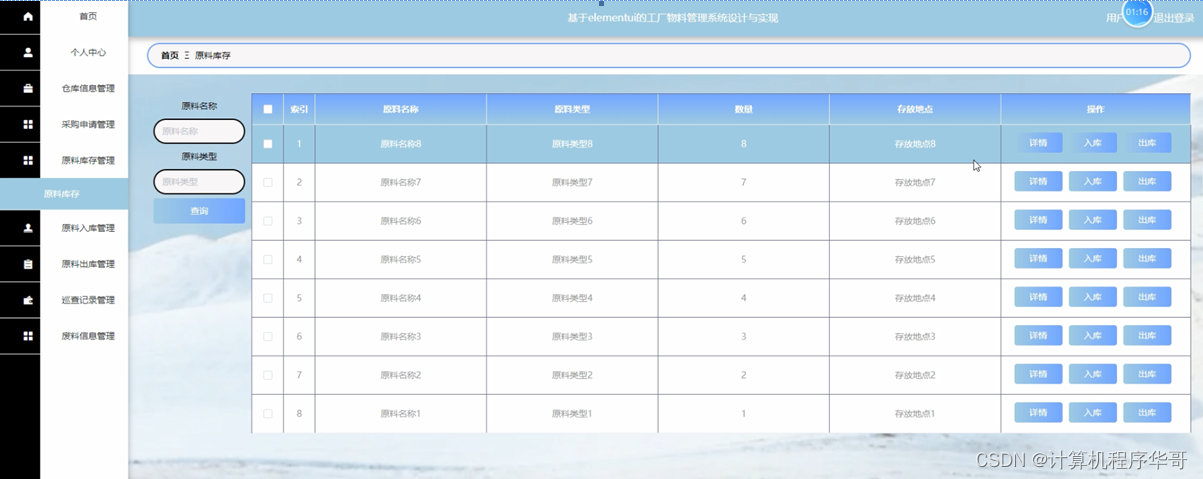 计算机毕设ssm基于elementui的工厂物料管理系统设计与实现15jqp9源码数据库lwssm Elementui Csdn博客