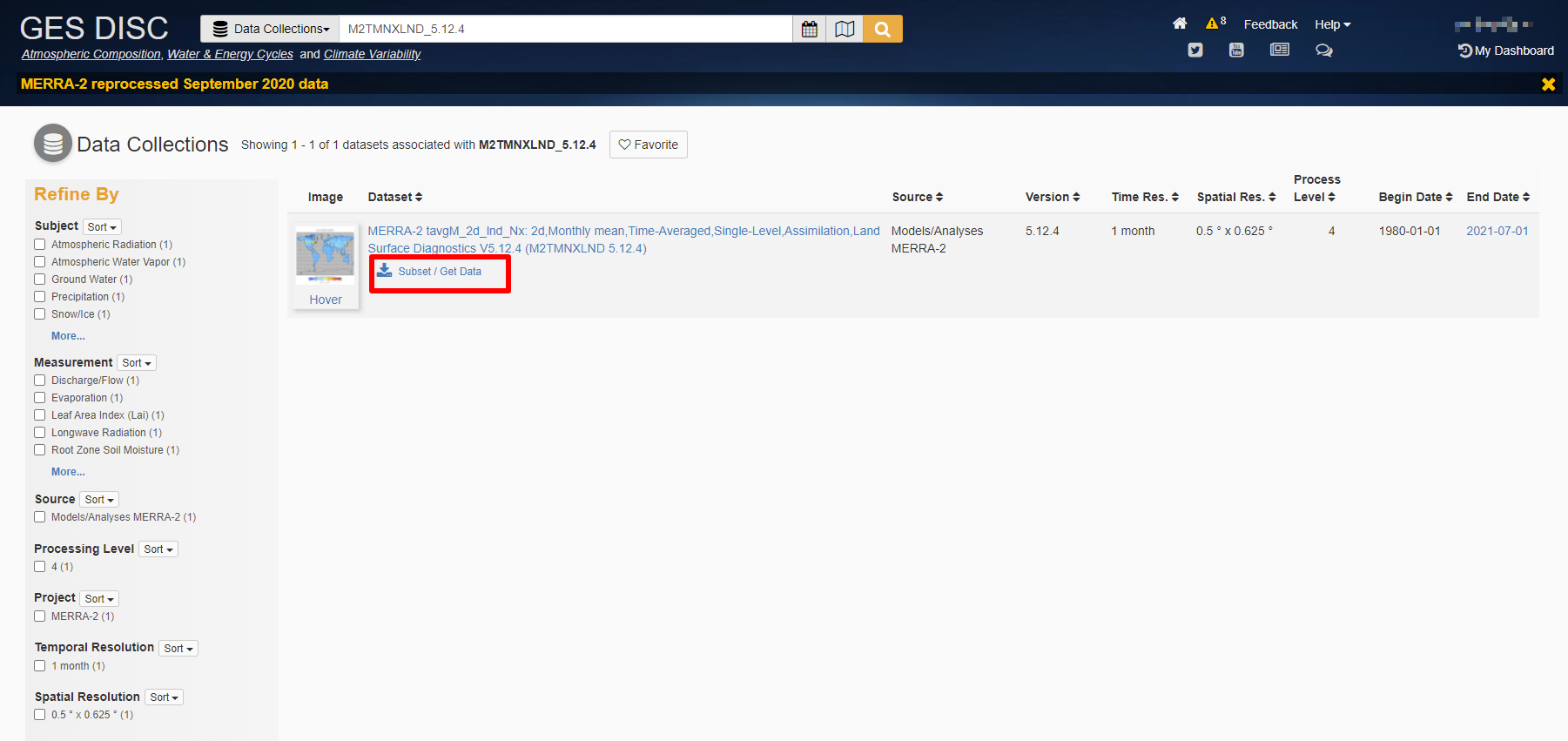 从EarthData网站上下载MERRA2再分析数据_merra再分析降水数据下载-CSDN博客
