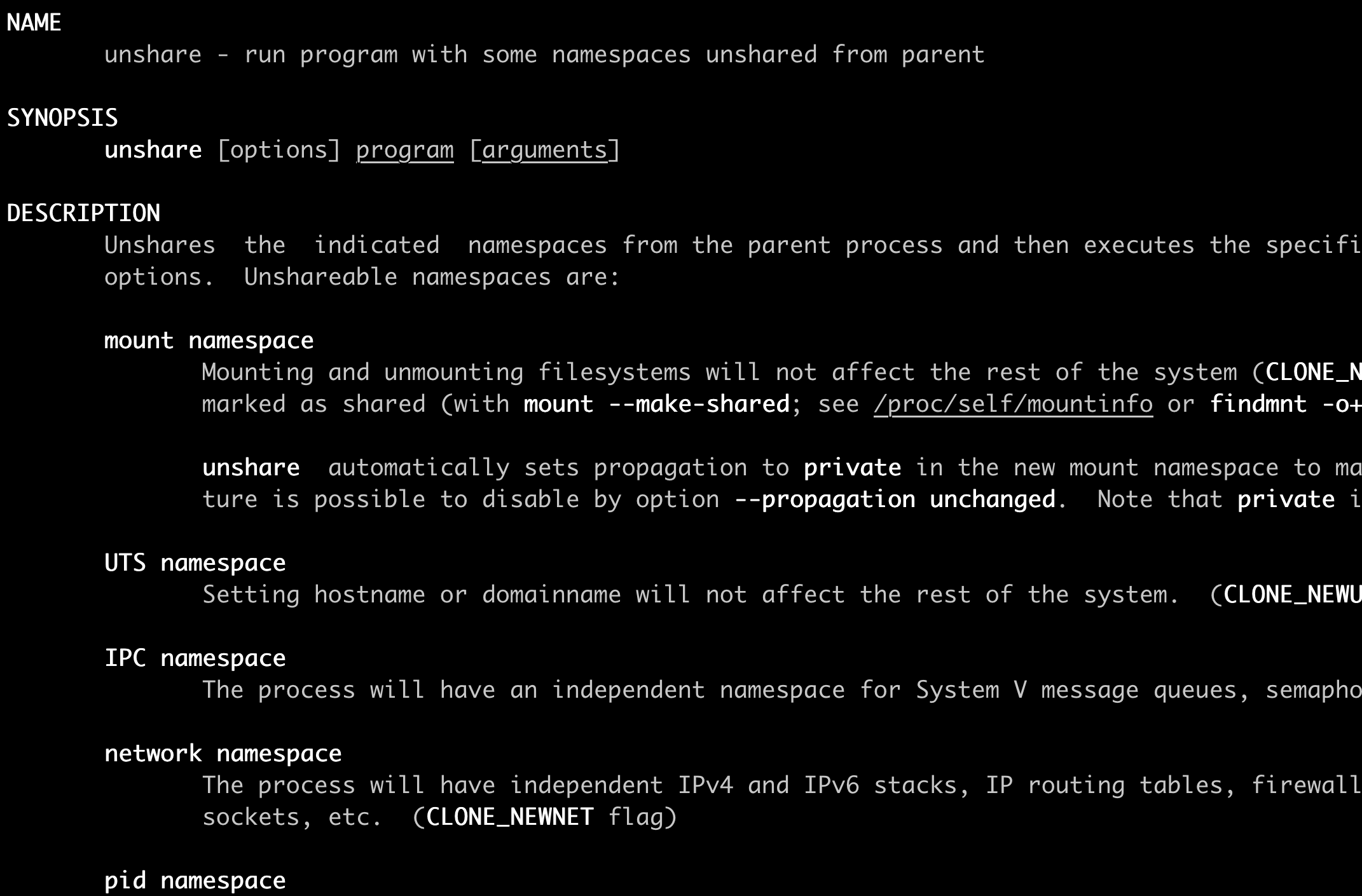 unshare: unshare 失败: 无效的参数_unshare --user-CSDN博客
