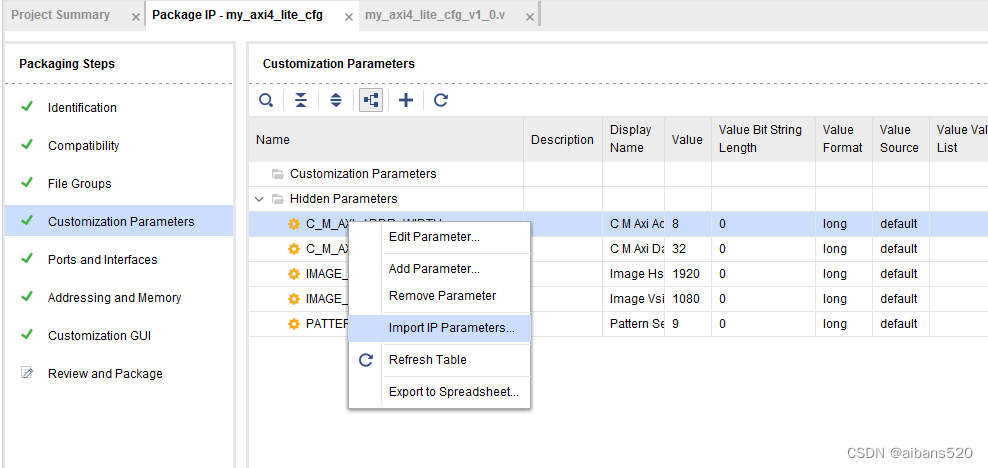 创建AXI4-lite Master接口IP_merge changes from file groups wizard-CSDN博客