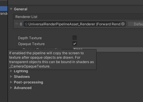 Shader学习之路——开启URP_urp opaque texture-CSDN博客