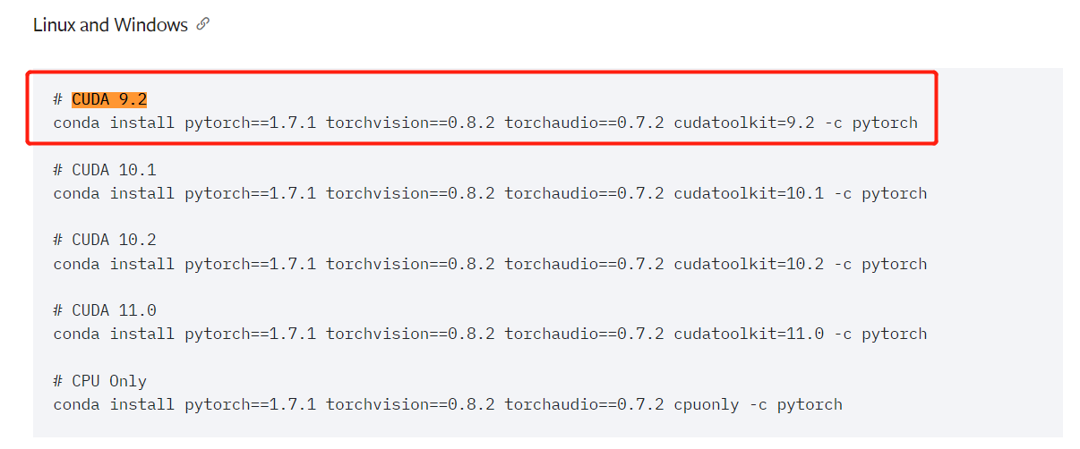 [Anaconda] 安装cuda9.2版本的pytorch_这么安装cudann9.2对应的pytorch的cpu版本-CSDN博客