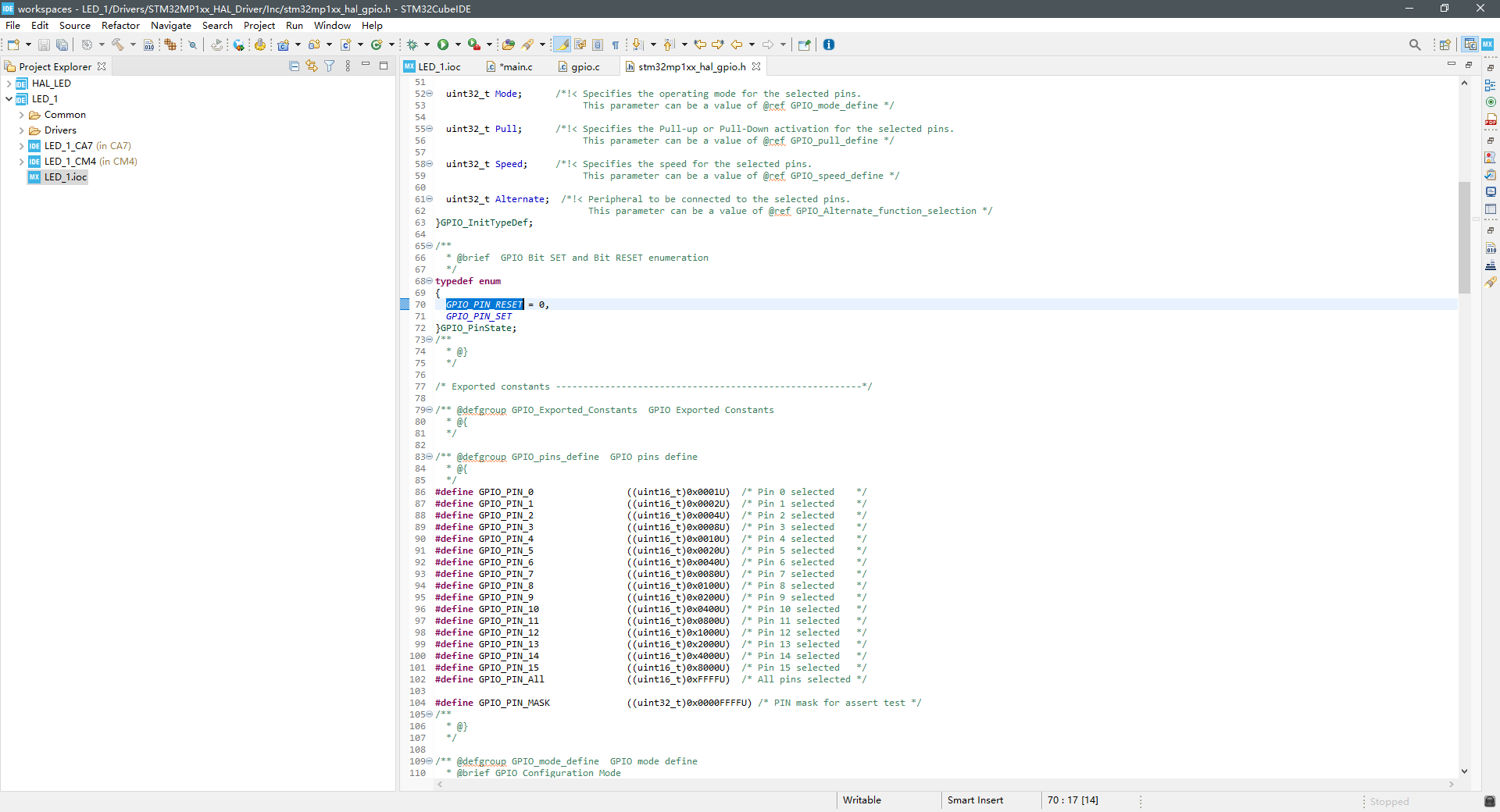 STM32MP157学习--通过stm32cubeide用HAL库亮灯（闪烁）_cube ide led hal-CSDN博客