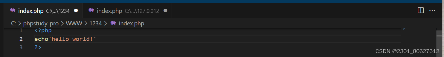 phpstudy搭建使用以及hello world-CSDN博客