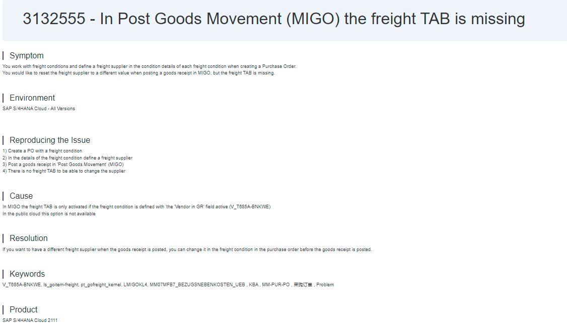 Freight tab on SAP MM MIGO transaction-CSDN博客