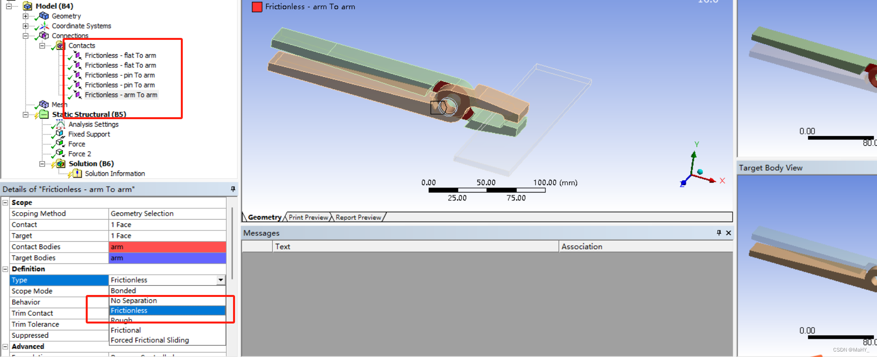 ANSYS-workbench 第七课：装配体分析思路讲解和常见接触类型_ansys焊接接触设置-CSDN博客