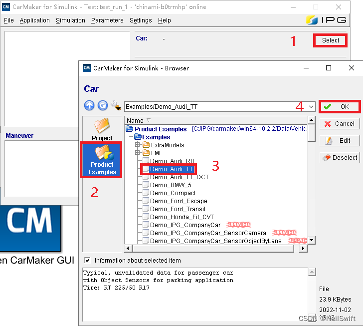 carmaker/matlab联合仿真(二) 新建测试场景_汽车仿真软件carmaker-CSDN博客