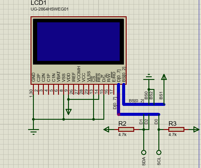 proteus 0.96OLED IIC仿真 SSD1306 UG-2864HSWEG01-CSDN博客
