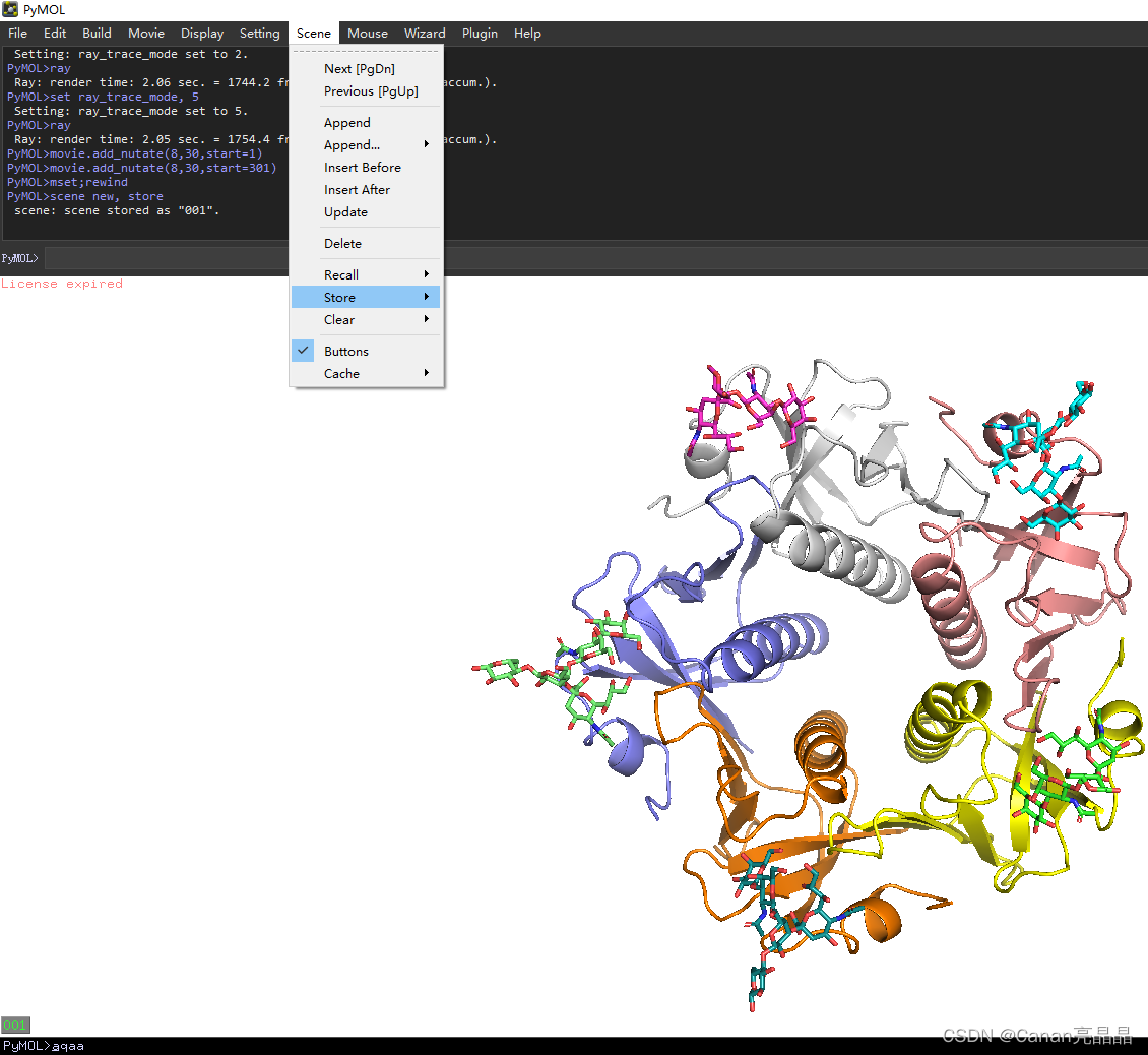 入门级蛋白质结构查看PyMol的使用——用PyMol制作视频movie_蛋白质旋转视频_Canan亮晶晶的博客-CSDN博客