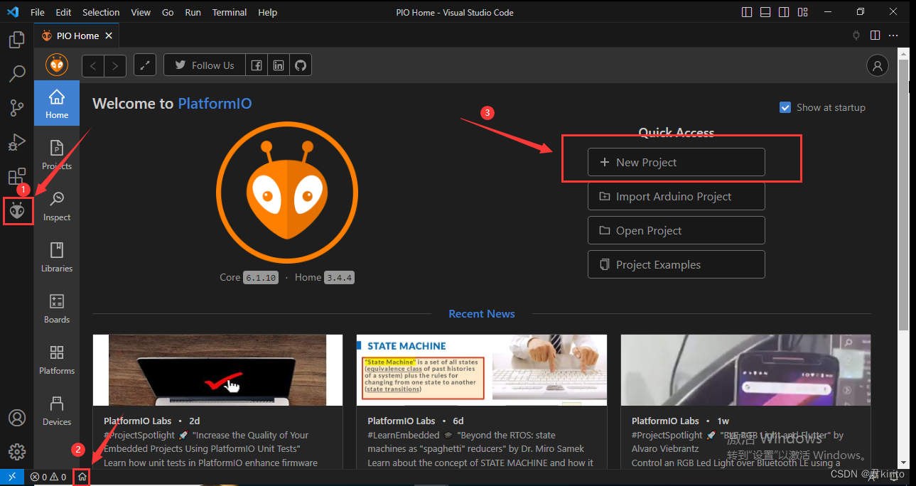 在Vscode中安装PlaformIO插件以及如何使用-CSDN博客