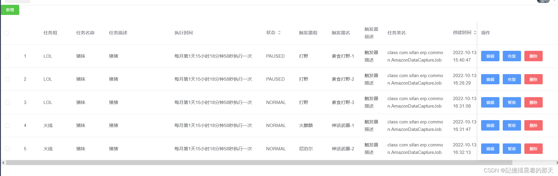 Quartzspringboot实现一个任务对应多个触发器的添加、暂停、恢复、删除、查询所有，每个方法都有解释springboot 触发器 Csdn博客