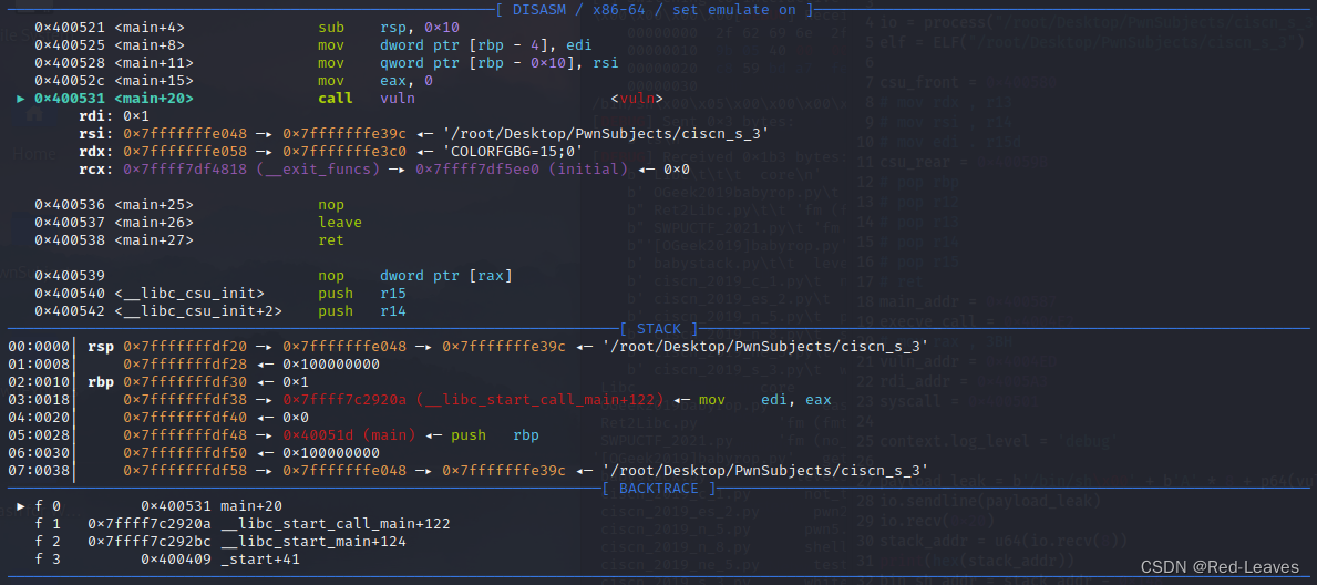 Ret2csu level5 & ciscn_2019_s_3-CSDN博客