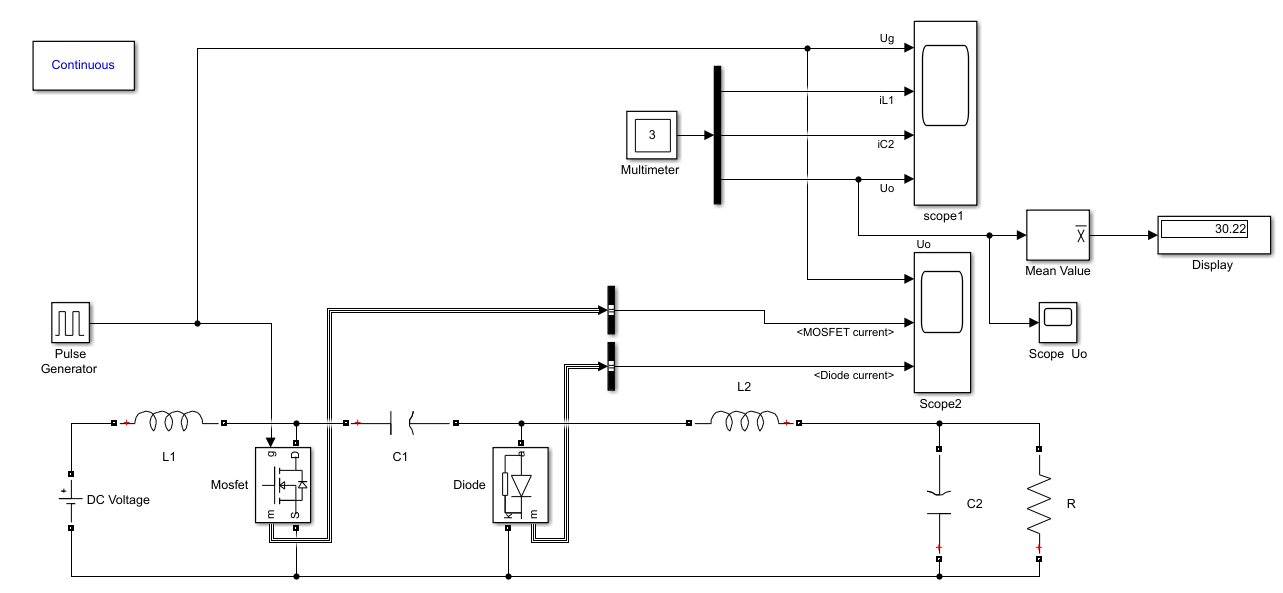 【电力电子技术DC-DC】Cuk升压-降压式变换器Simulink仿真_cuk变换器-CSDN博客