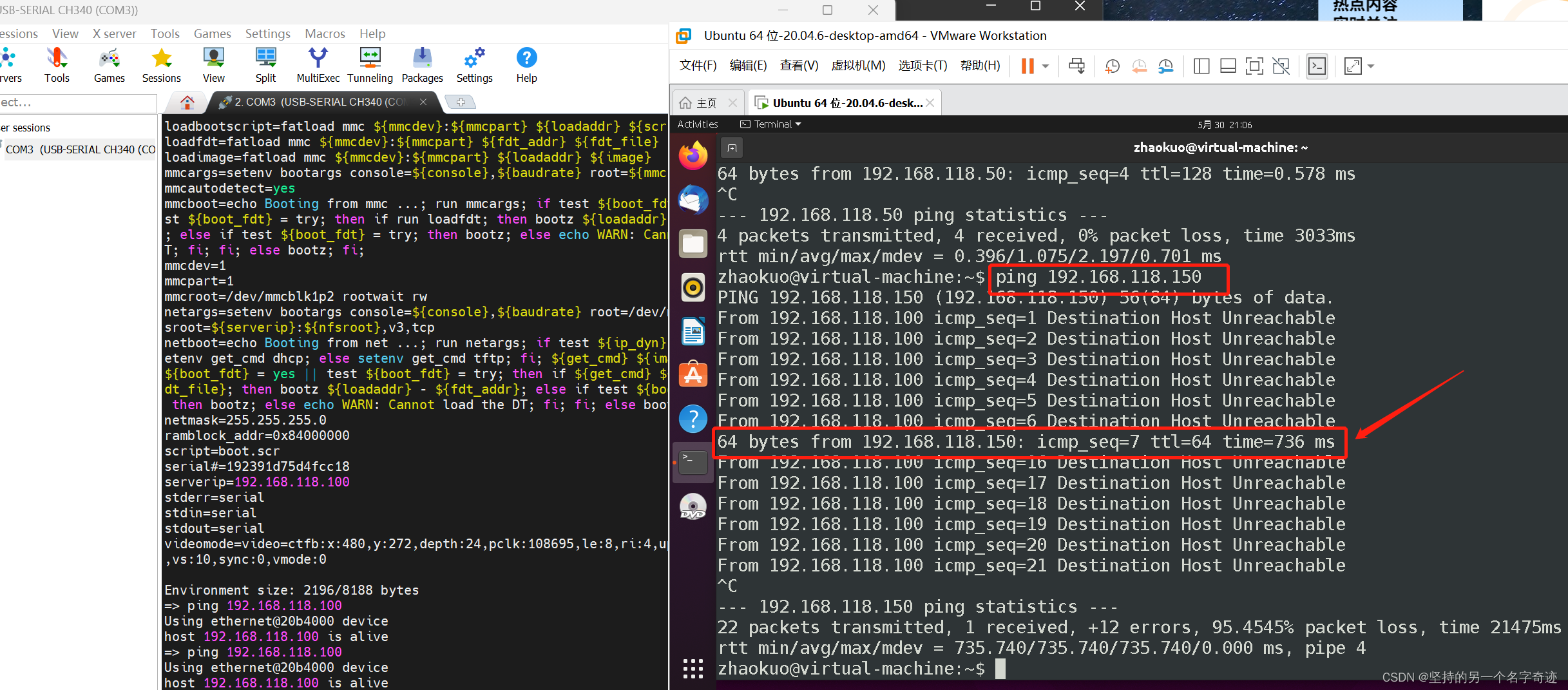 Ubuntu20.04.6LTS、Windows11家庭版、imx6ull开发板互ping笔记_windows与ubuntu如何ping-CSDN博客