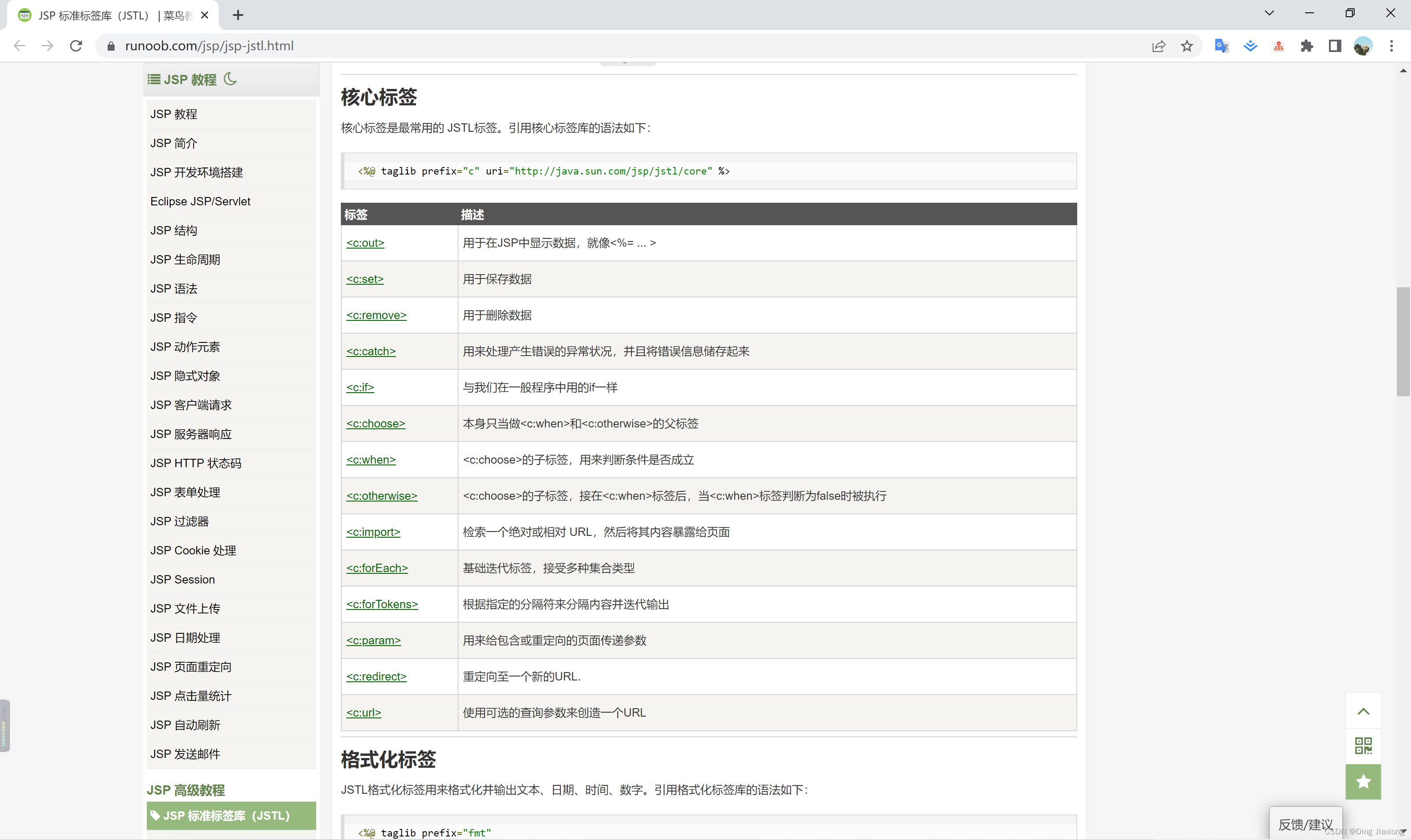 Java Web 10 JSP 10.6 JSTL 标签_javaweb10.6-CSDN博客