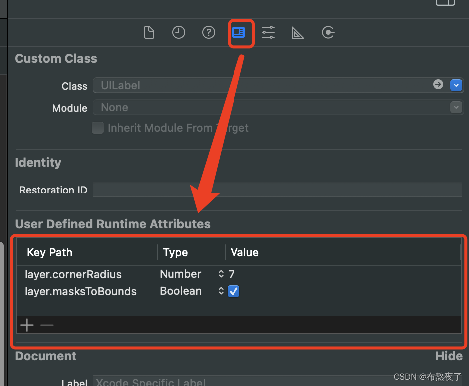 【ios】【swift】uilabel的部分圆角样式实现 User Define Runtime Attribute Layer
