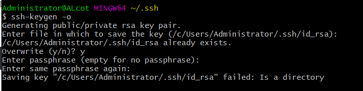 git生成ssh密钥后 本地ssh文件夹下没有生成id_rsa.pub文件_git sshkeys没有生成pub-CSDN博客