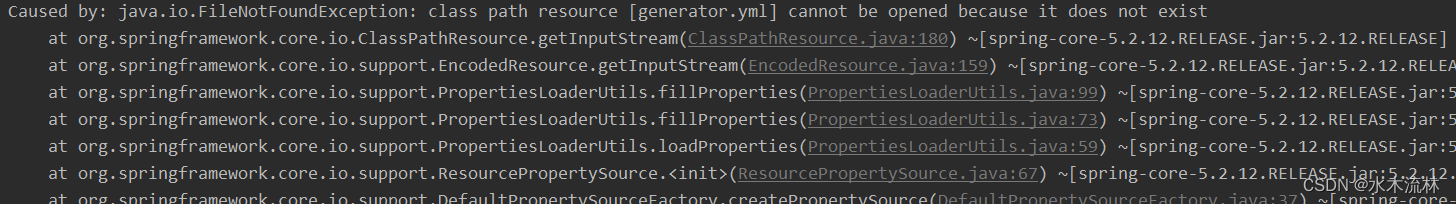 class path resource [generator.yml] cannot be opened because it does not exist-CSDN博客