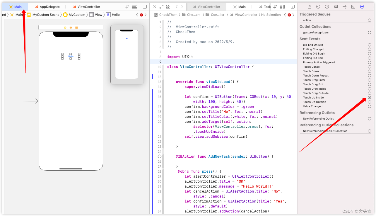 Xcode 绑定按钮点击事件xcode添加按钮事件 Csdn博客