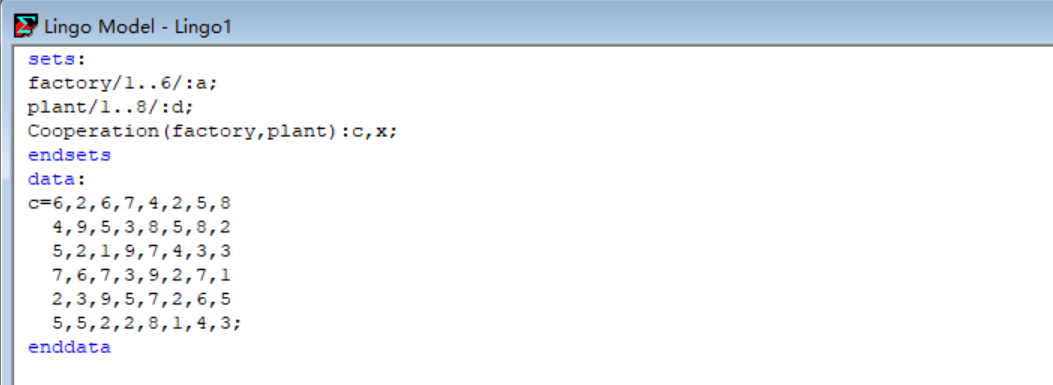 Lingo建模基础入门_lingo定义矩阵-CSDN博客