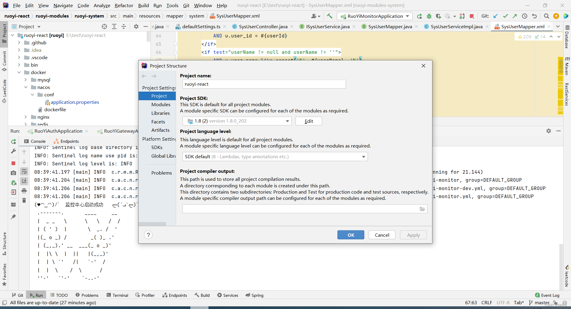 Ruoyi React前后端启动 后端ruoyi React Csdn博客
